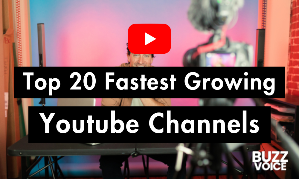 Top 20 Fastest Growing YouTube Channels Right Now