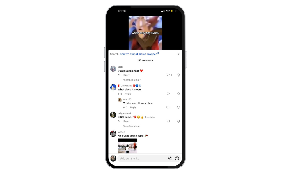 Entendendo o significado de "SYBAU" no TikTok