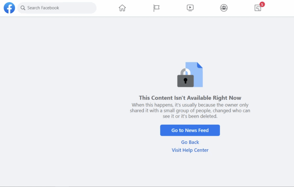 How To Fix 'This Content Isn’t Available on Facebook'?